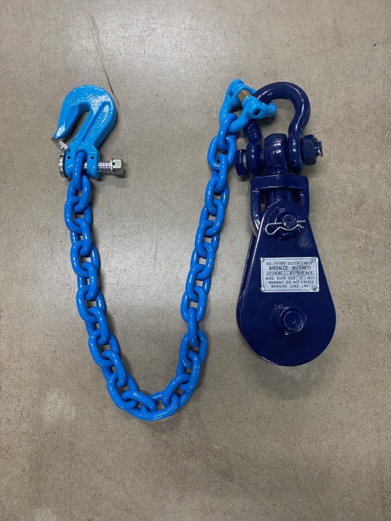 SNATCH BLOCK 4T W/CHAIN & TWIST LOCK